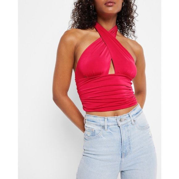 Tops | Ruched Halter Top | Poshmark